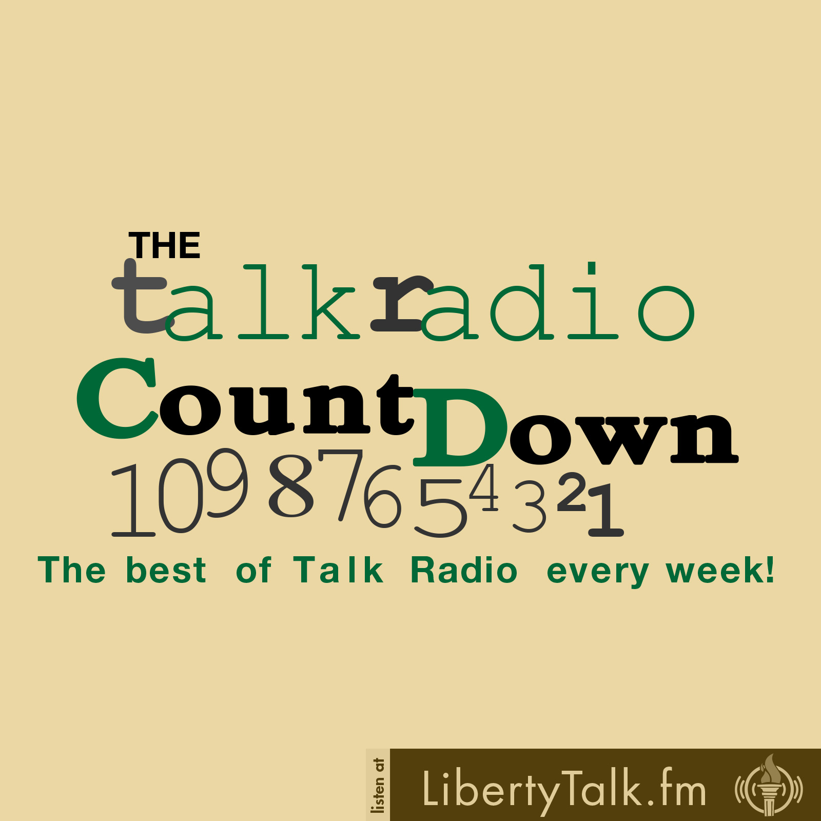 Talk Radio Countdown on Liberty Talk FM - Show LOGO - LibertyTalk FM